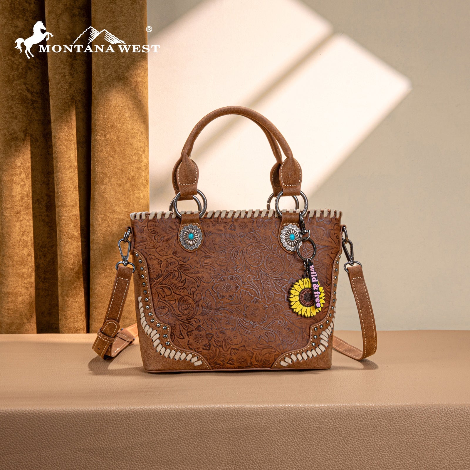 MW1335-8360 Montana West Embossed Collection Tote/Crossbody Bag ...